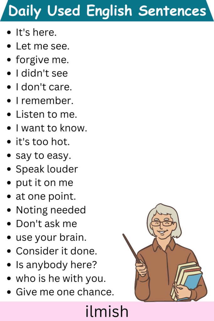 200 English Sentences for daily life Conversation - ilmish