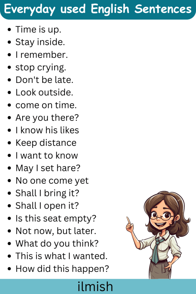 200 English Sentences for daily life Conversation - ilmish
