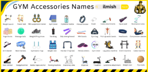 Gym Accessories Names Vocabulary in English with Pictures - ilmish
