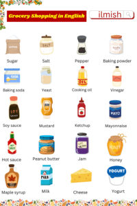 Grocery Store items Names Vocabulary and Pictures - ilmish