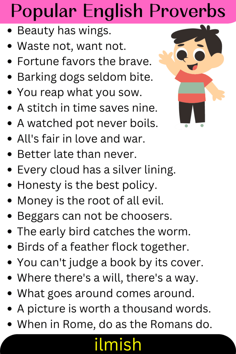 150 Daily Used Proverbs in English | Common Proverbs - ilmish