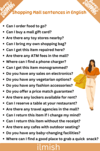 101 Shopping Related English Sentences for daily use and Pictures - ilmish