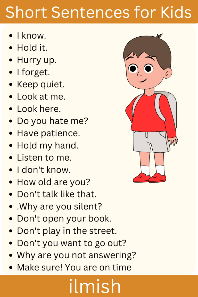 100 Basic Sentences for kids in English for daily life Speaking - ilmish
