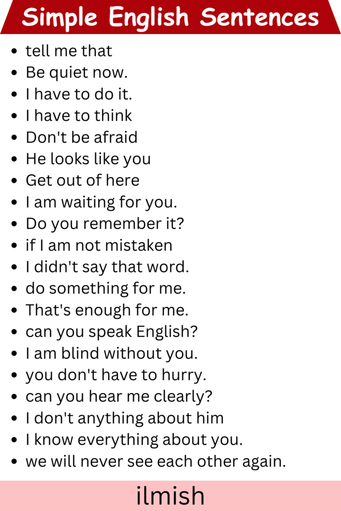 200 English Sentences for daily life Conversation - ilmish