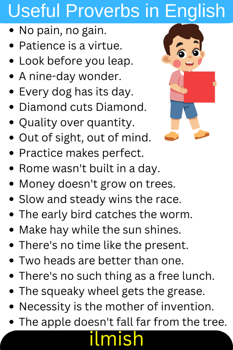 150 Daily Used Proverbs in English | Common Proverbs - ilmish