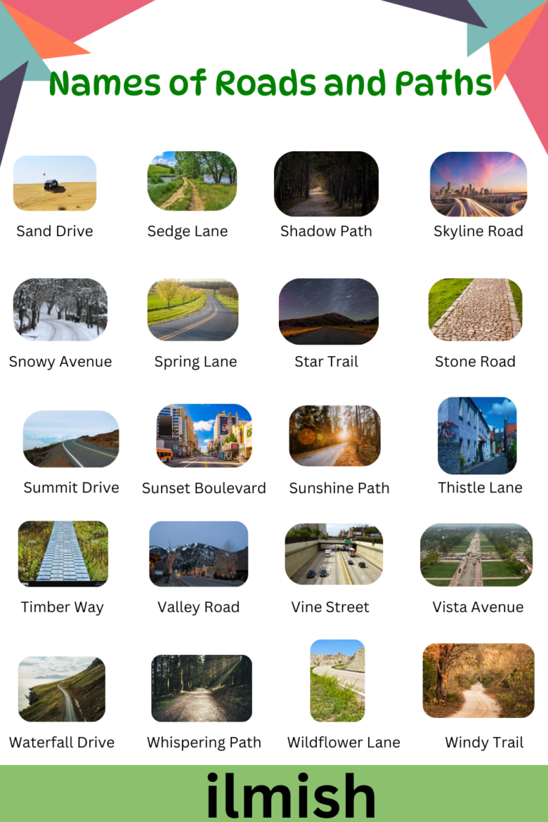 Names of Roads and Paths in English with Pictures - ilmish
