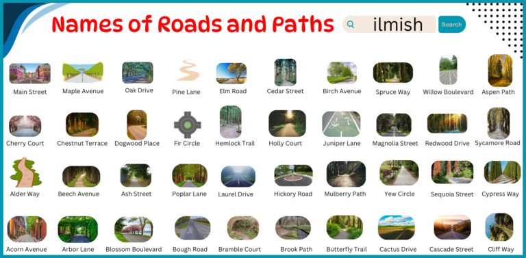 Names of Roads and Paths in English with Pictures - ilmish