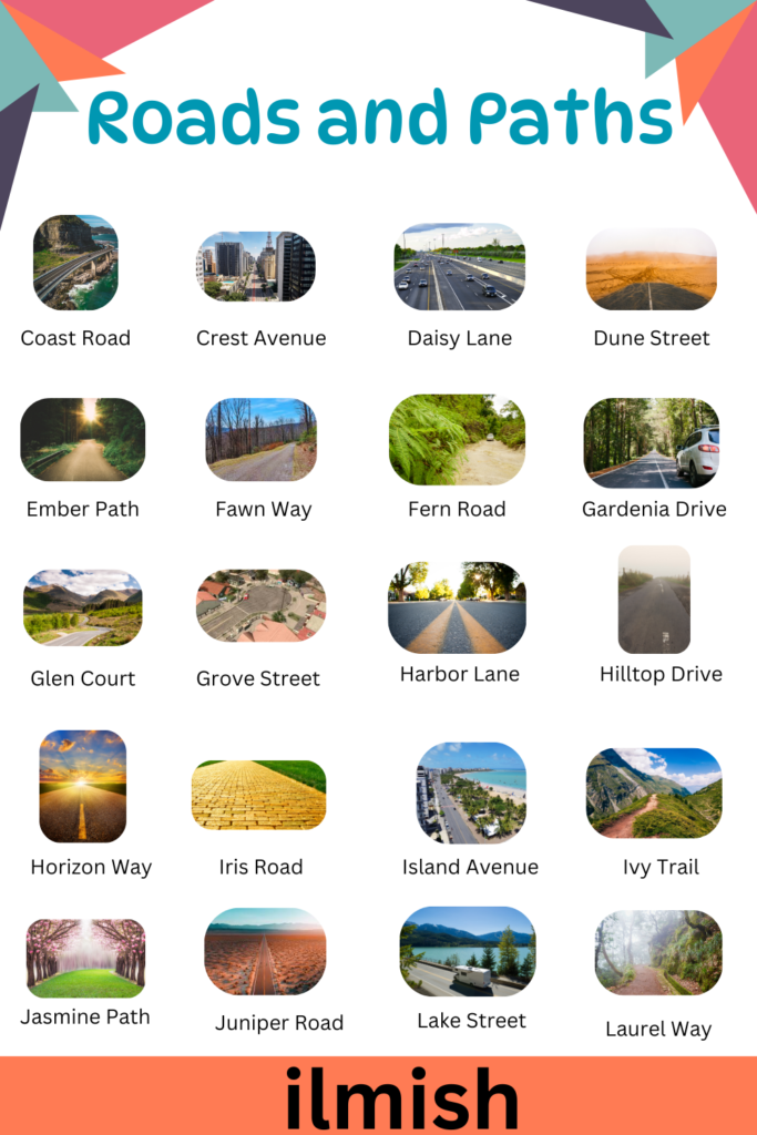 Names of Roads and Paths in English with Pictures - ilmish