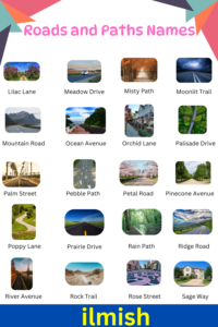 Names of Roads and Paths in English with Pictures - ilmish
