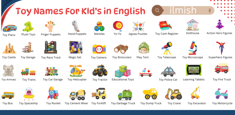 Kids Toys Names in English with Their Pictures - ilmish