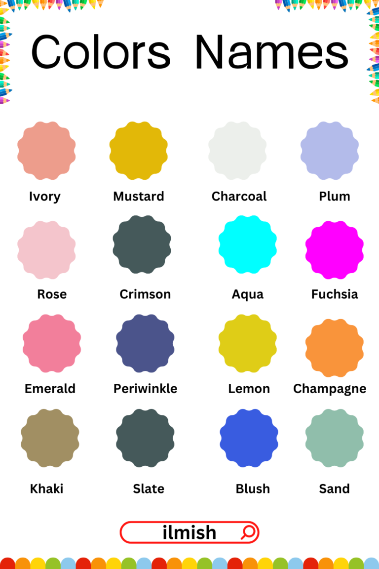 Colors Names in English and Their Pictures - ilmish