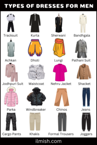 60 Types of Dresses for men in English with their Pictures - ilmish