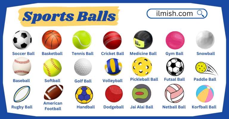 40 Different Types of Sports Balls Names in English and Pictures - ilmish