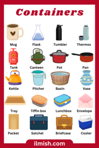 Types of Containers Names in English and their Pictures - ilmish