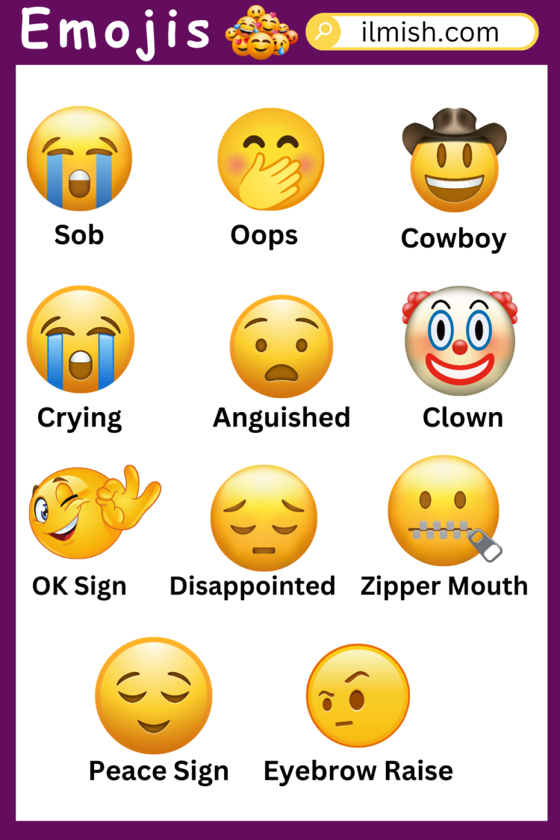 Emojis Names with Meanings in English and Their Pictures - ilmish