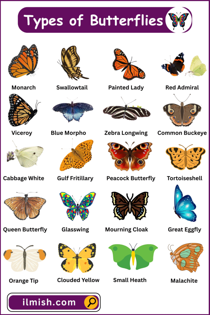 Types of Butterflies Names in English with Their Pictures - ilmish