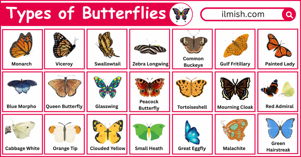 Types of Butterflies Names in English with Their Pictures - ilmish