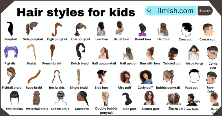 60 Hair Styles Names for Kids in English with Their Pictures - ilmish