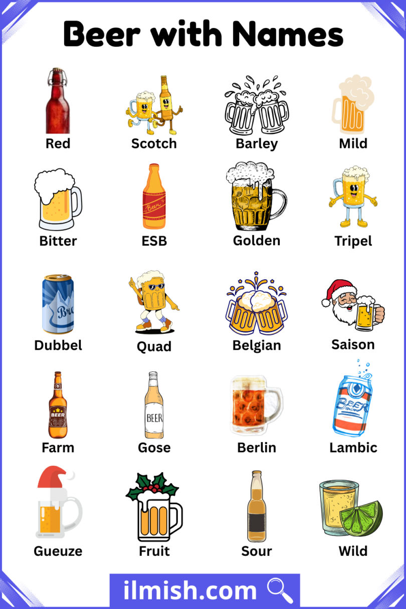 List of Beer with Names and Types in English with Pictures - ilmish