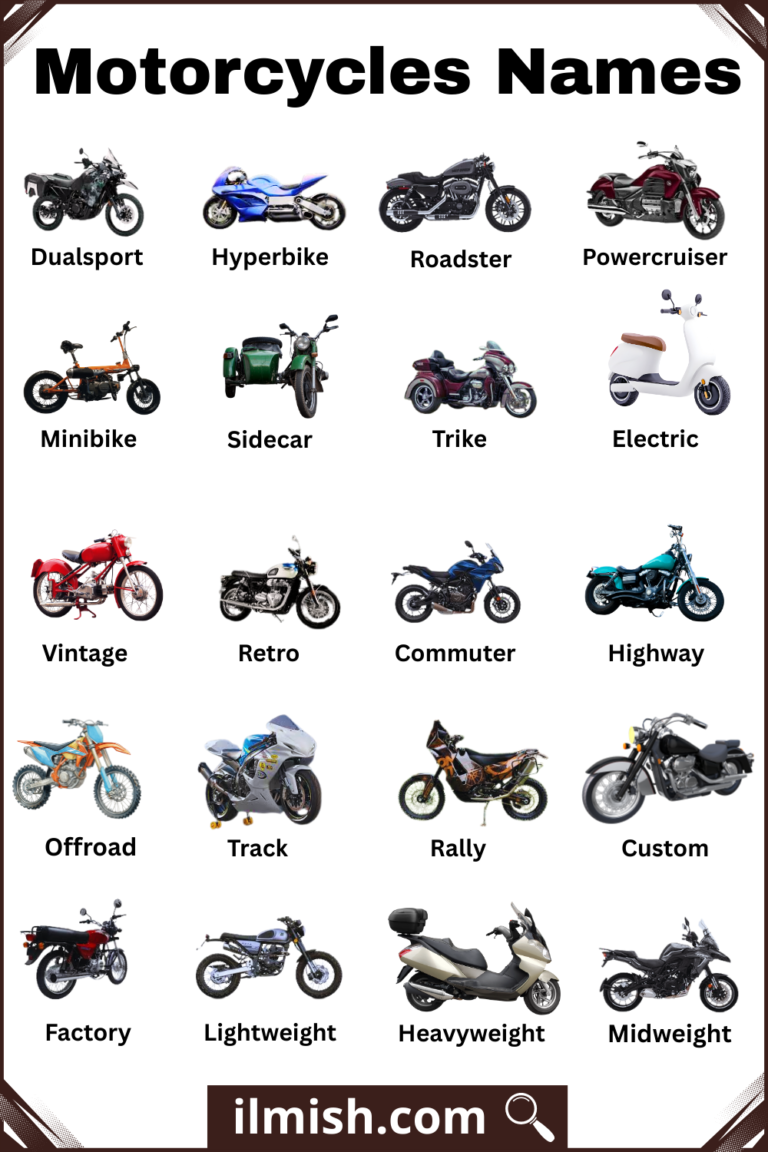 List of Motorcycles with Names and Types in English with Pictures - ilmish