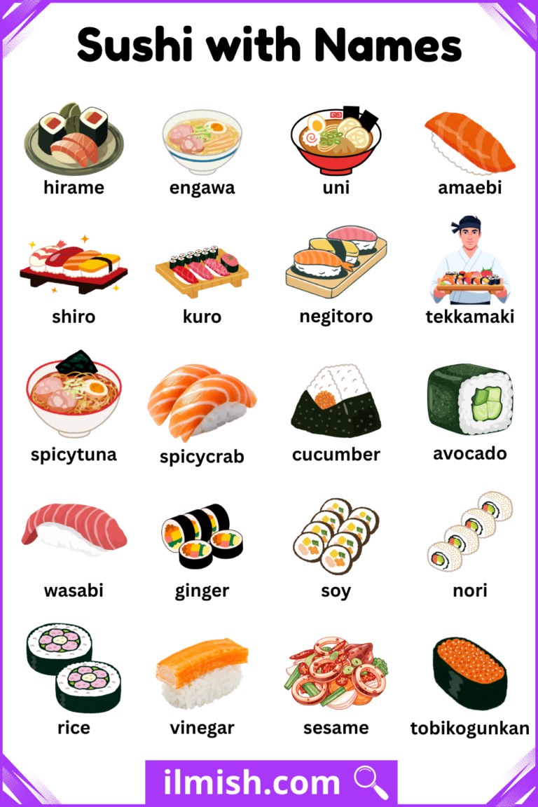 List of Sushi with Names and Types in English with Pictures - ilmish