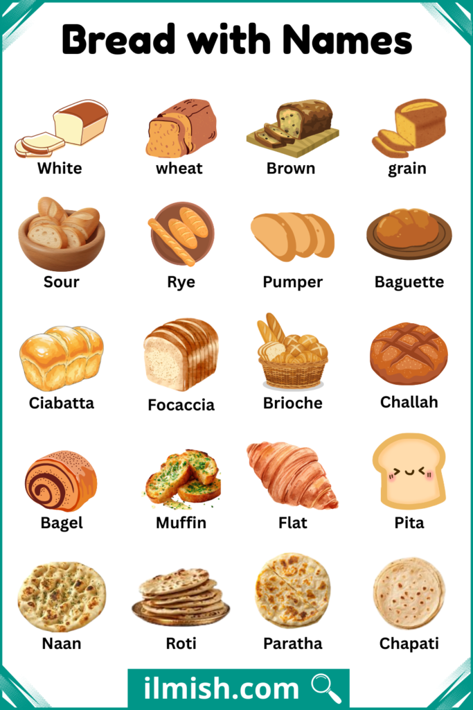 List of Bread with Names and Types in English with Pictures - ilmish