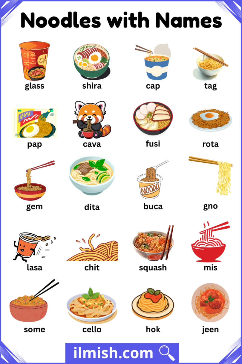 List of Noodles with Names and Types in English with Pictures - ilmish