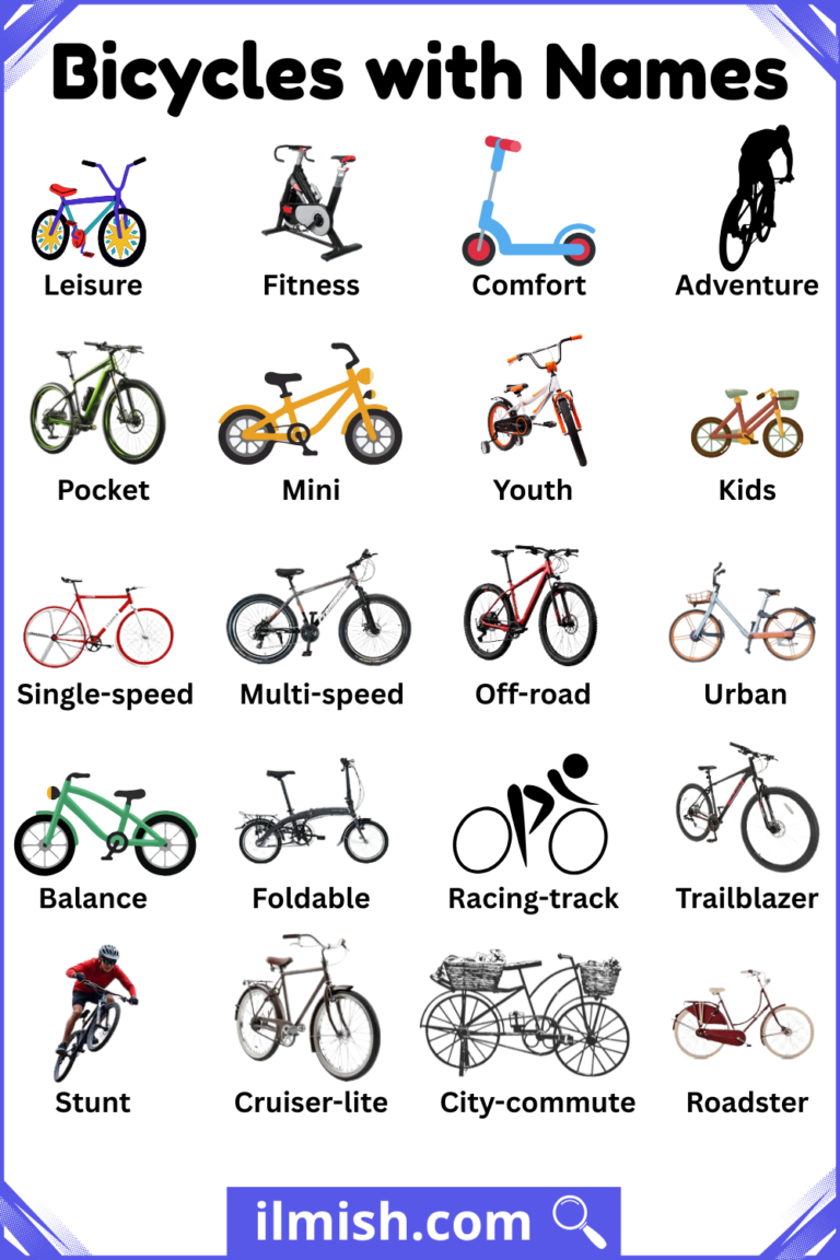 List of bicycles with Names and Types in English with Pictures - ilmish