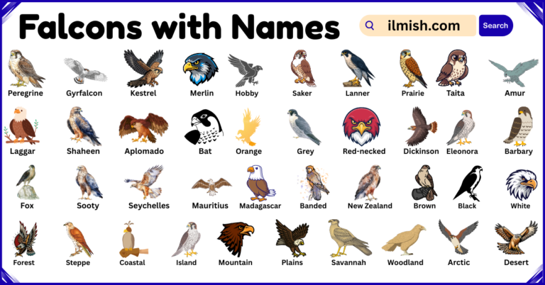 List of Falcons with Names and Types in English with Pictures - ilmish