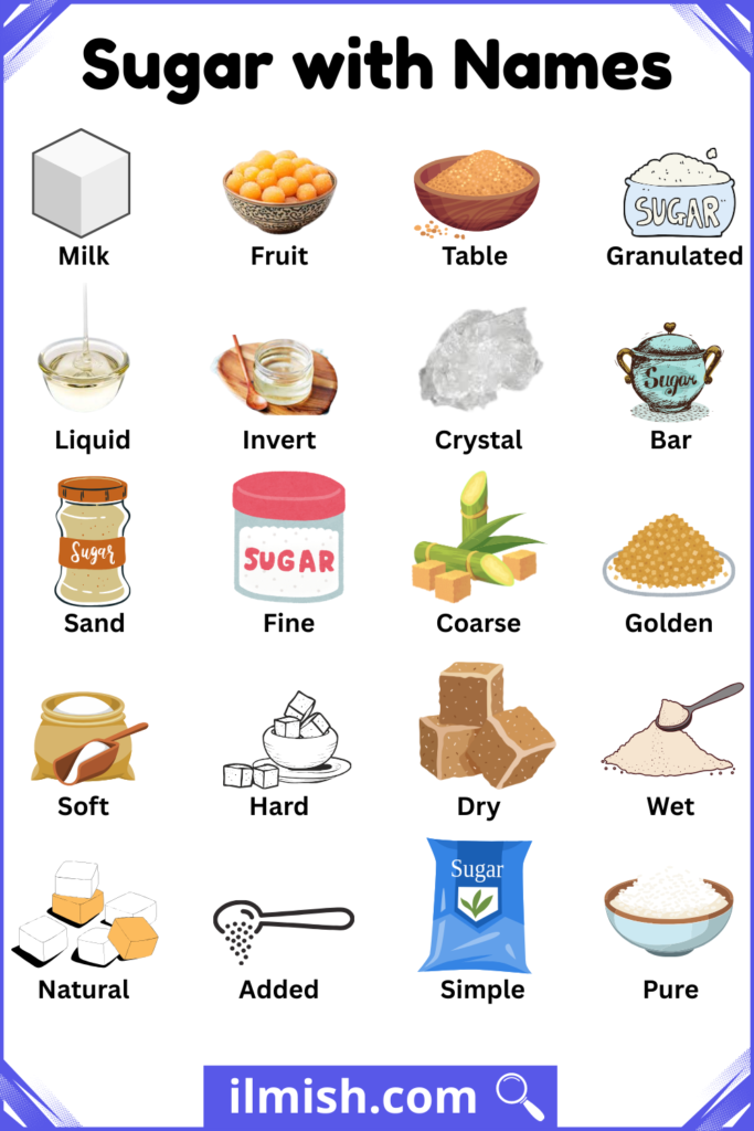 List of Sugar with Names and Types in English with Pictures - ilmish