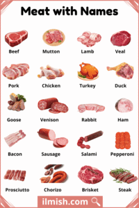 List of Meat with Names and Types in English with Pictures - ilmish